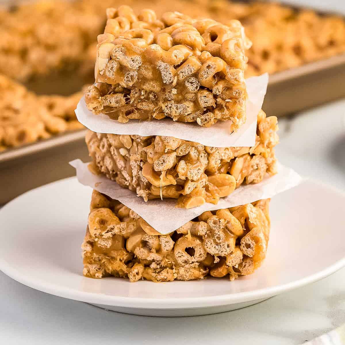 No Bake Peanut Butter Cheerio Bars